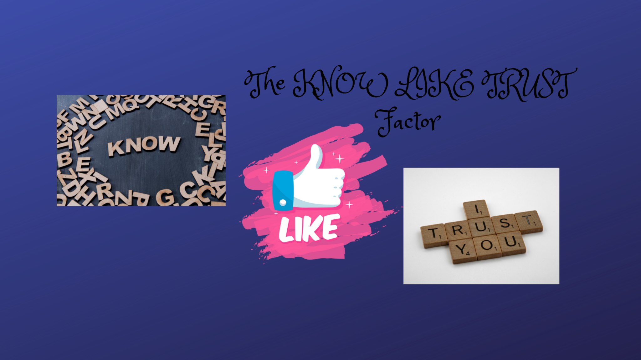 The Know, Like, Trust Factor - Deb Andrews' Blog